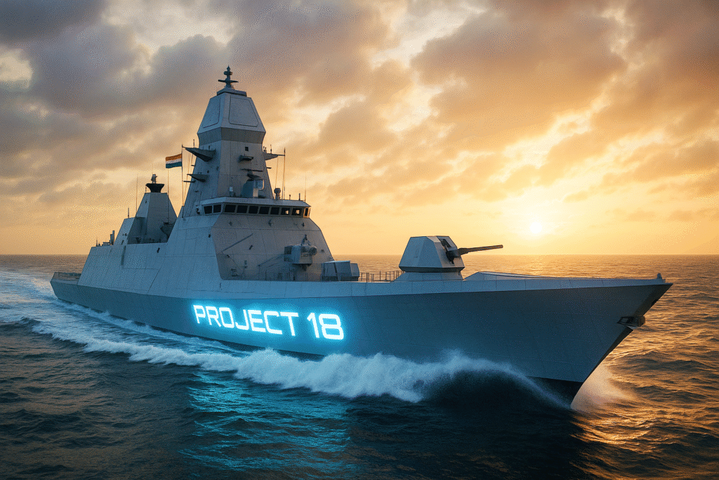 Project 18 India`s Next-Gen Destroyer: with 144 Missiles track up to 500 km